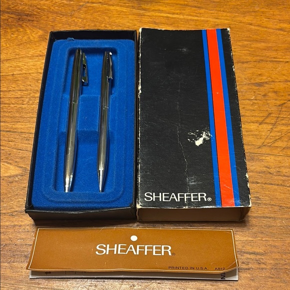 Sheaffer | Office | Vintage Sheaffer A82 Silver Tone Pen And Pencil Set ...